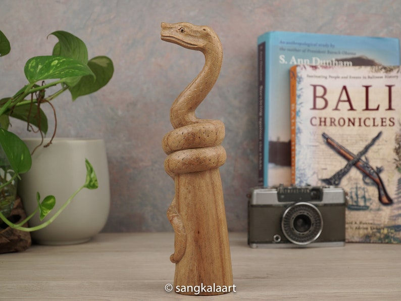 Wooden Snake Sculpture Snake Statue Snake Figure Reptile | Etsy