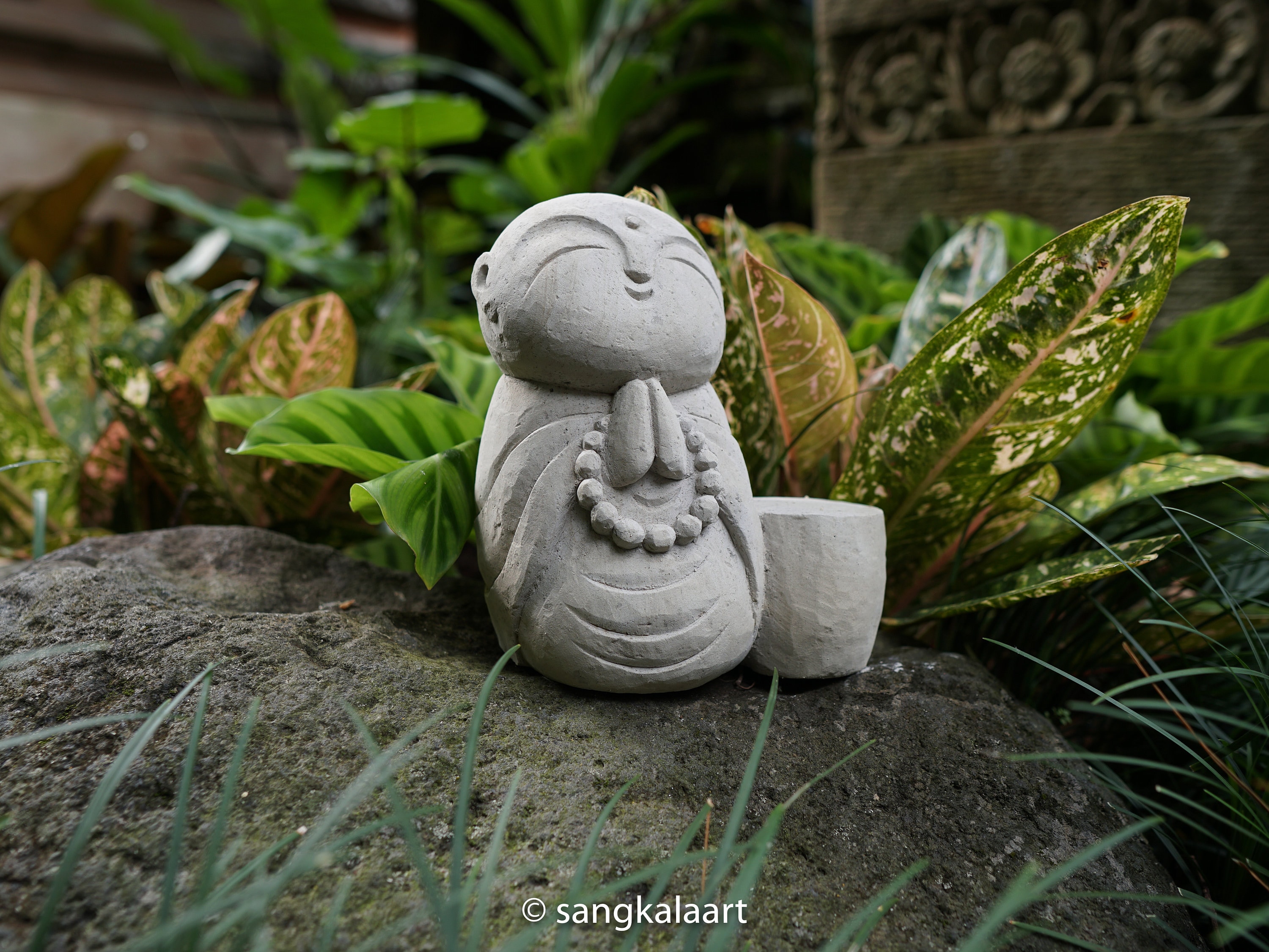 Stone Buddha Jizo Praying Sculpture Jizo Figure Japanese - Etsy