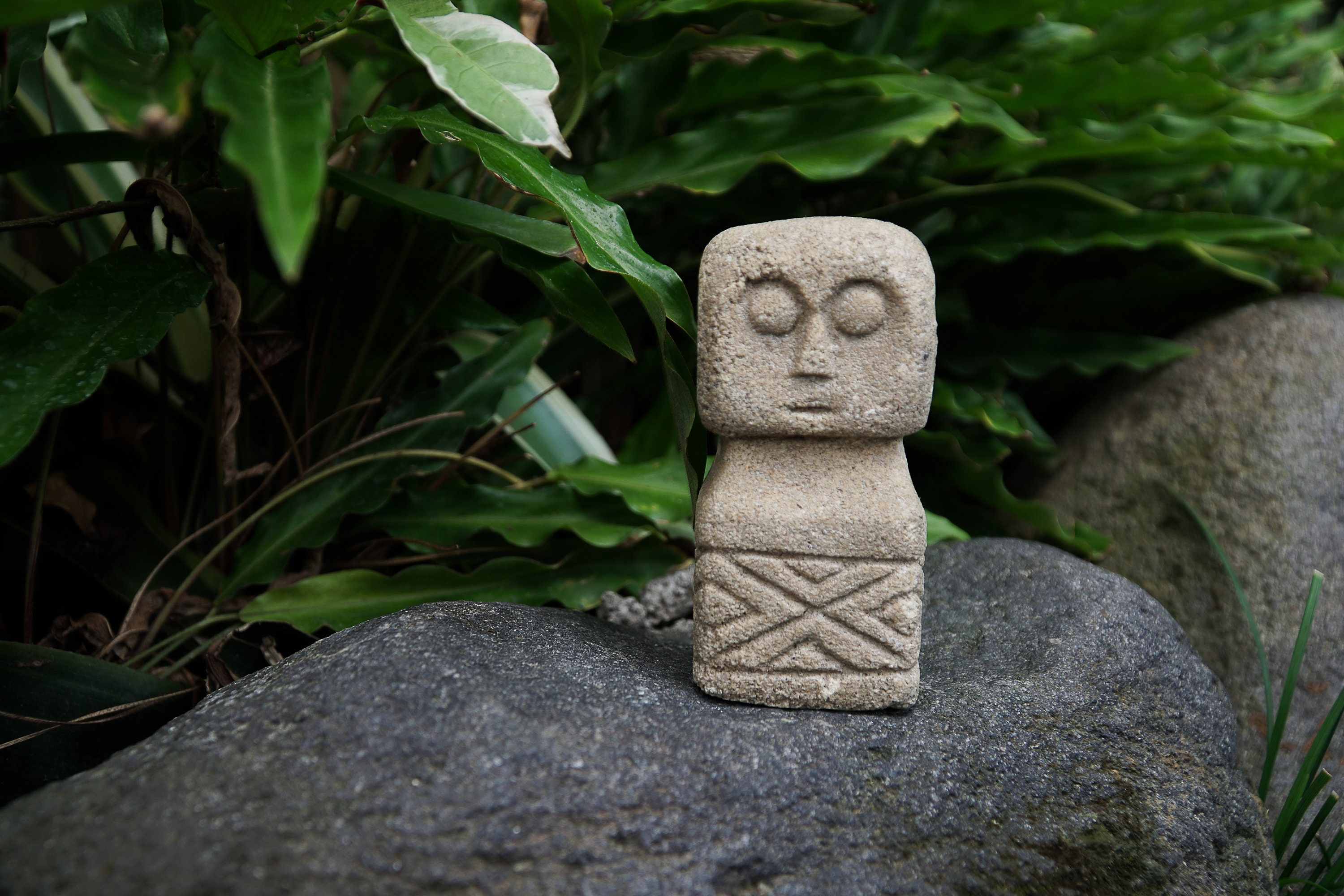 Primitive Statue Stone Sculpture Hand Carved Handmade | Etsy