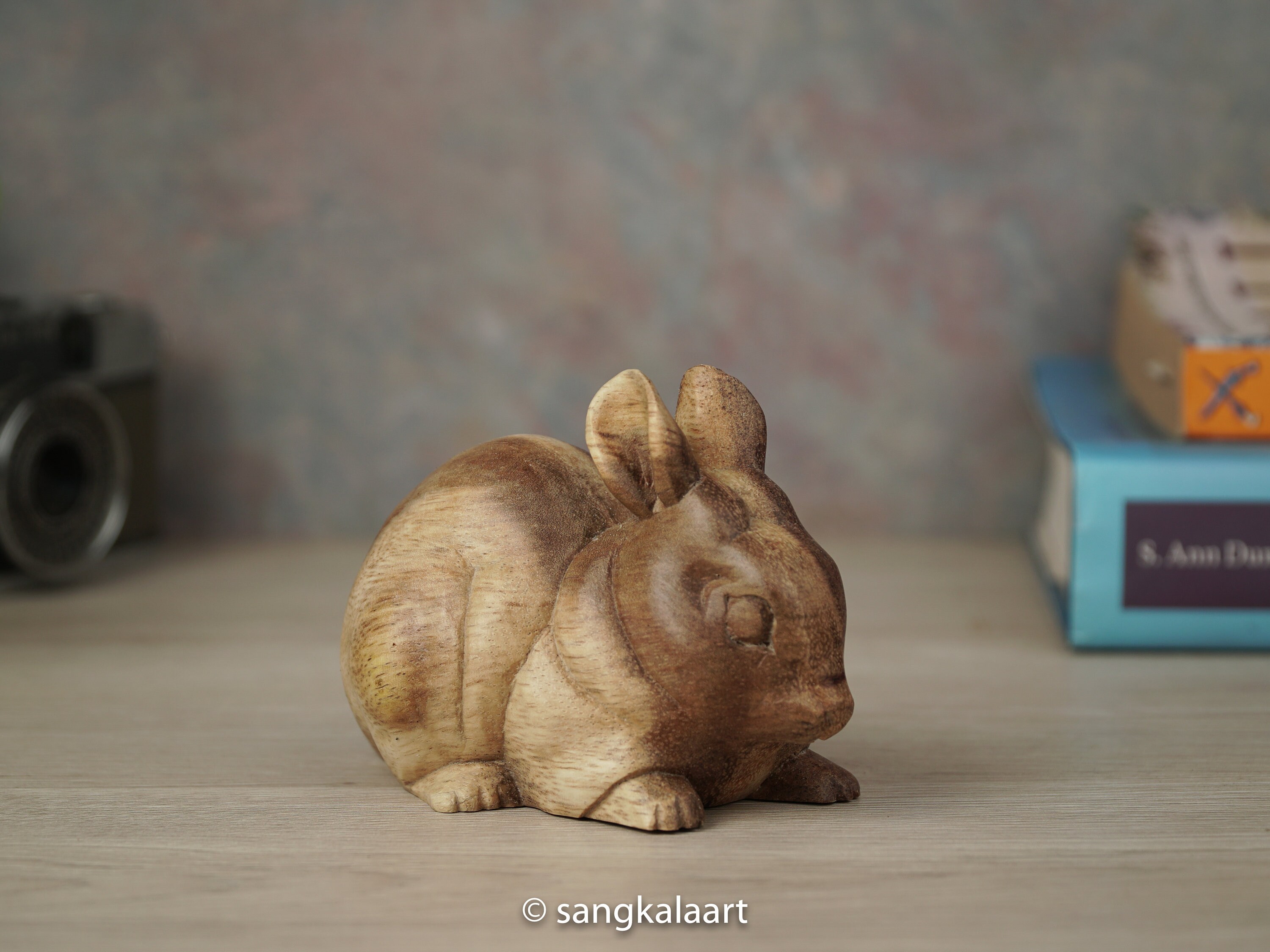 Wooden Rabbit Sculpture Rabbit Statue Wood Carving Hand | Etsy