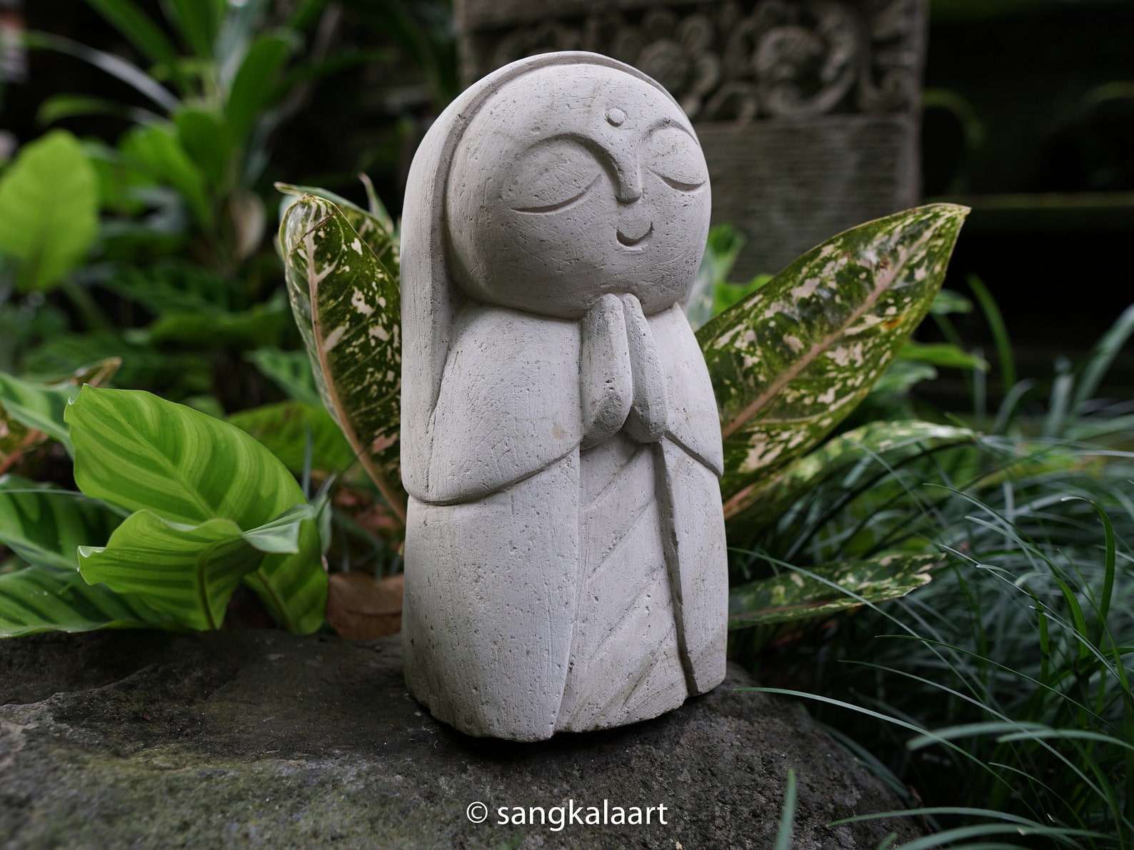 Solid Stone Female Jizo Sculpture Jizo Figure Buddha Jizo - Etsy
