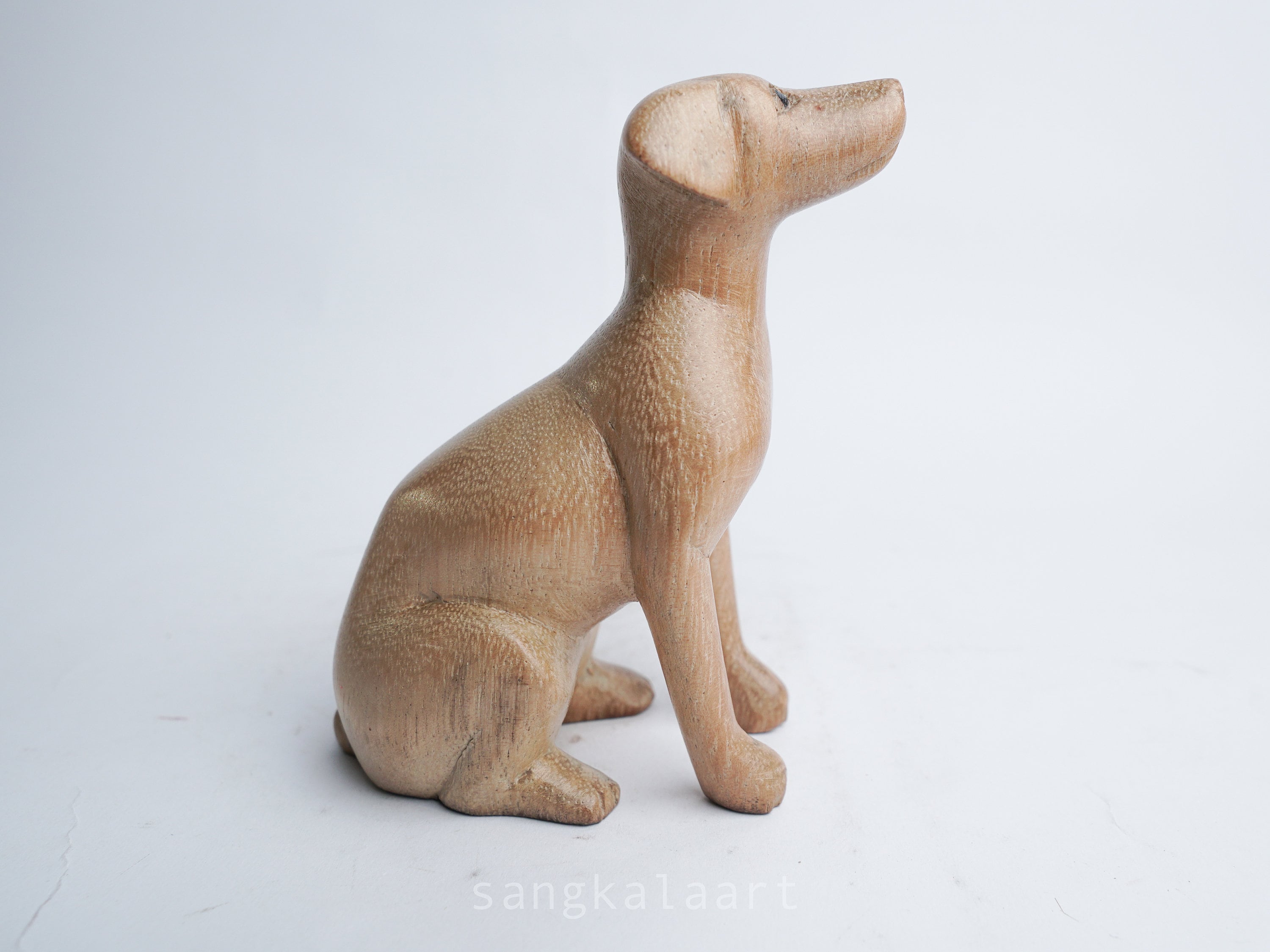 Wooden Dog Statue Animal Wood Carving Handmade Handcraft | Etsy