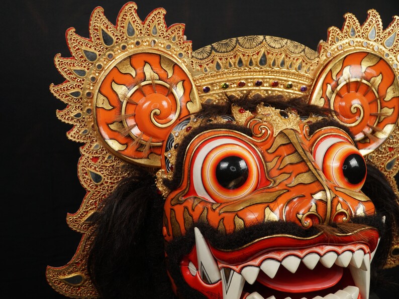 Premium Balinese Tiger Barong Mask Barong Dance Traditional - Etsy