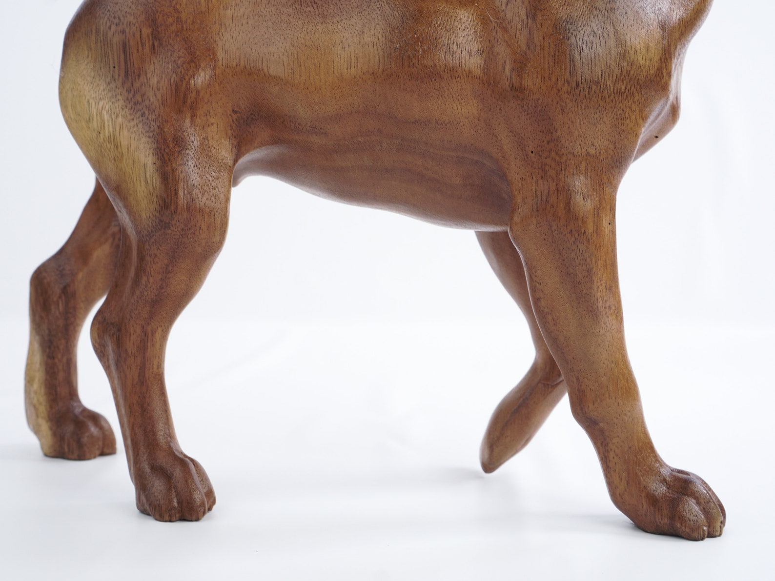 Wooden Dog Sculpture 11.8 Inch / 30 Cm Wood Carving - Etsy