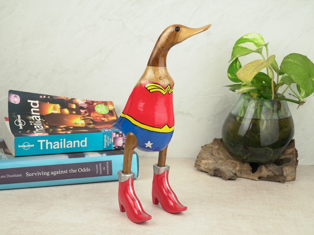 Super Hero Duck Figure 9.8" Inch - 7.8 Cm, Duck Statue, Duck Figure ...