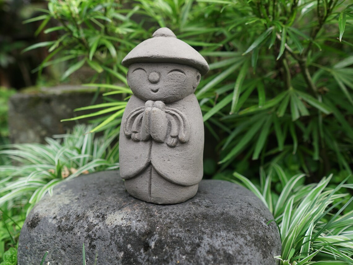 Stone Buddha Jizo Sculpture Jizo Statue Stone Statue Stone | Etsy