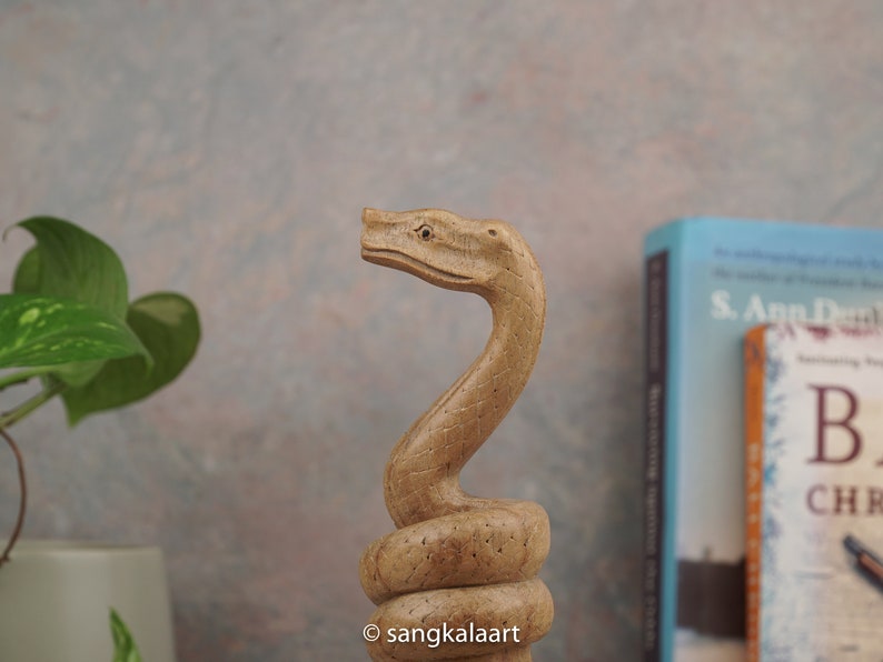 Wooden Snake Sculpture Snake Statue Snake Figure Reptile | Etsy