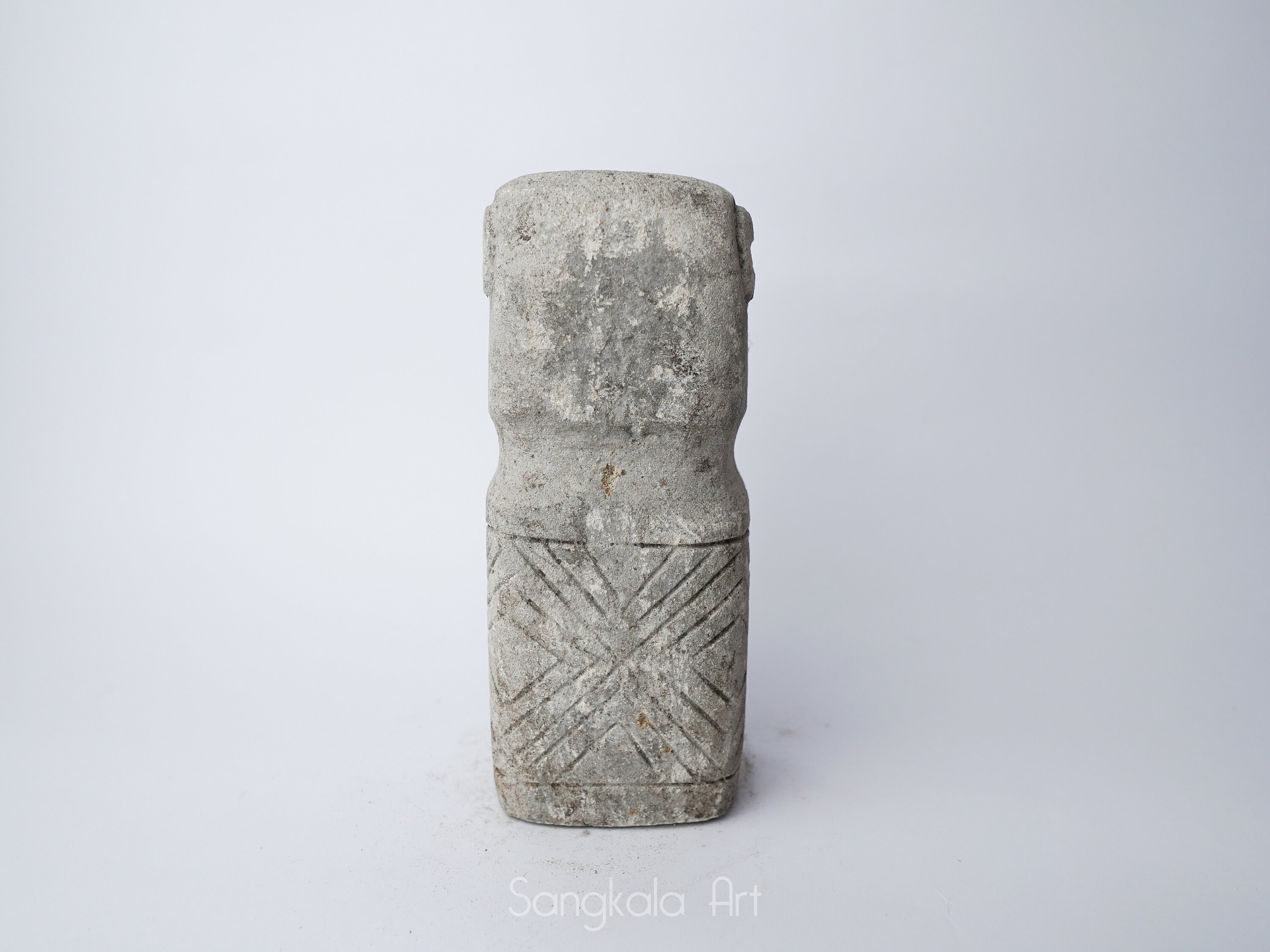 Primitive Statue, Natural River Stone, Sculpture, Hand Carved, Handmade ...
