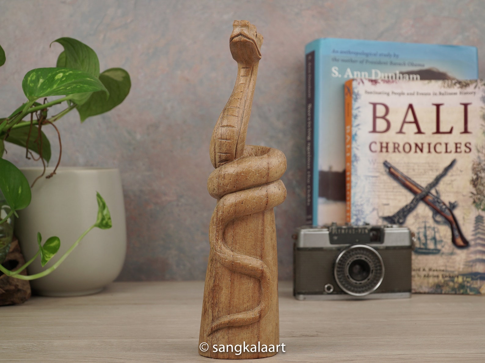 Wooden Snake Sculpture Snake Statue Snake Figure Reptile | Etsy