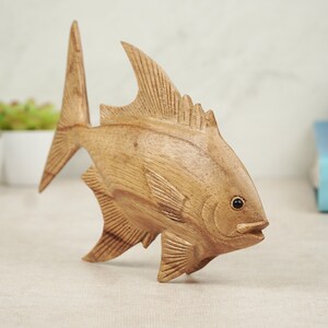 Wooden Fish Sculpture, Fish Lover, Animal, Handmade, Wood Carving, Hand ...
