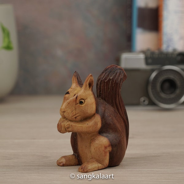 Wooden Squirrel - Etsy