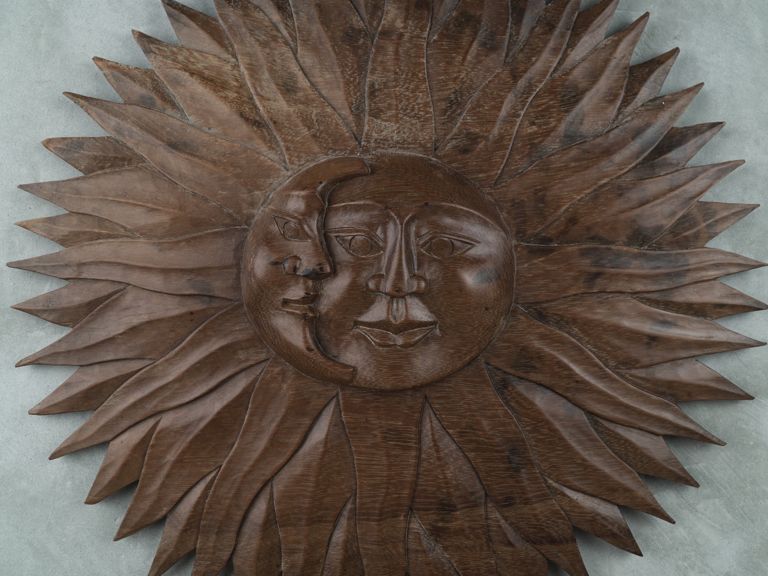 Love Eclipse Sun and Moon Wooden Sculpture Hand Made Wall - Etsy