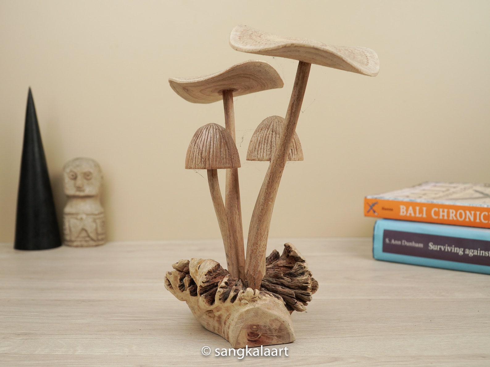 Mushroom Sculpture Unique Figurine Wooden Statue Wood - Etsy