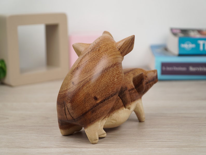 Wooden Couple Pigs, Wood Carving, Handamde, Handcraft, Ornament ...