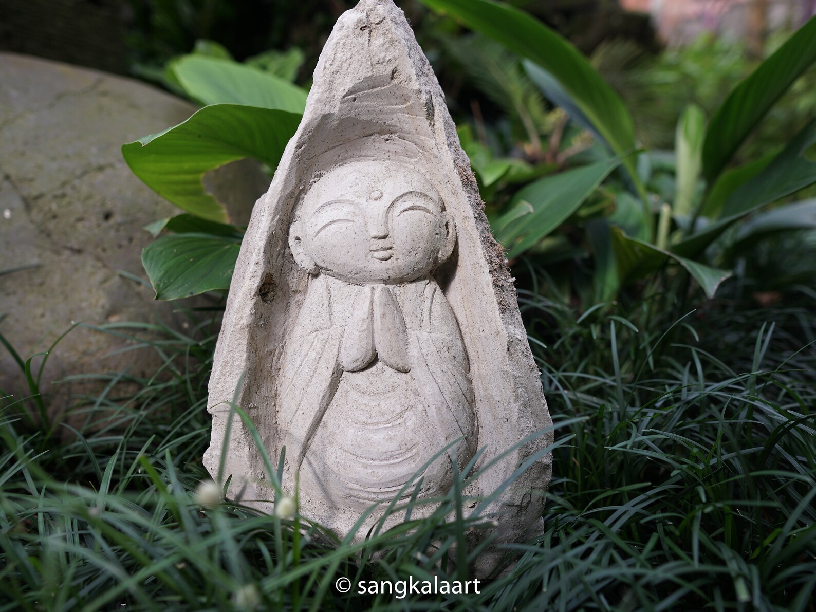 Stone Jizo Sculpture , Jizo Figure, Jizo Statue, Japanese Jizo, Buddha ...