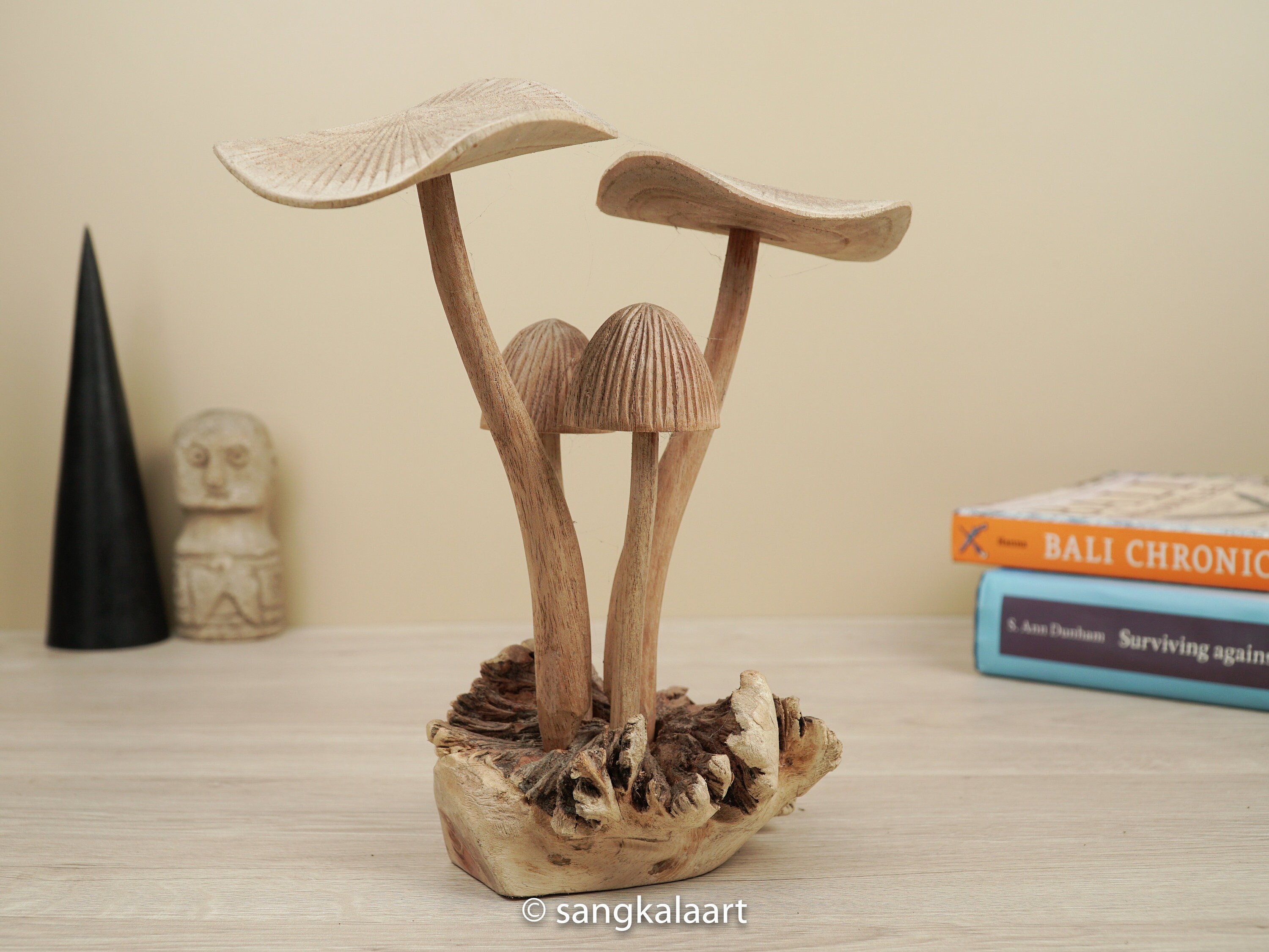 Mushroom Sculpture Unique Figurine Wooden Statue Wood - Etsy