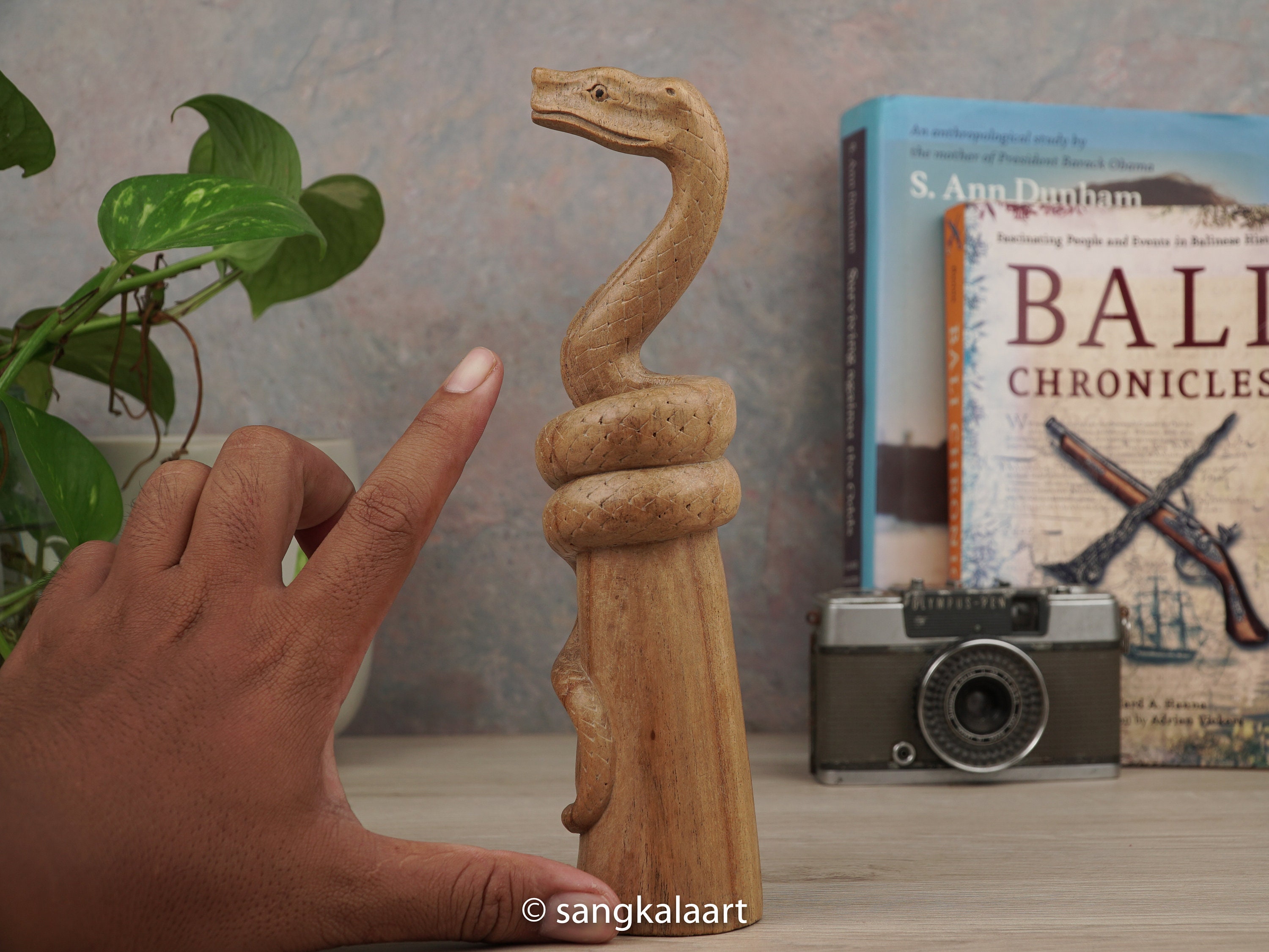 Wooden Snake Sculpture Snake Statue Snake Figure Reptile | Etsy