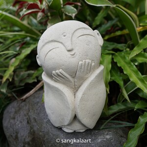 Solid Stone Jizo Sculpture, Jizo Figure, Buddha Jizo, Stone Jizo, Stone ...
