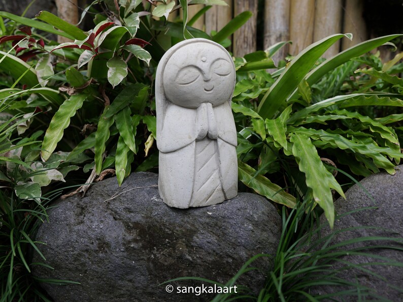 Solid Stone Female Jizo Sculpture Jizo Figure Buddha Jizo - Etsy