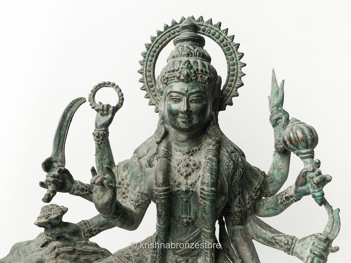 Goddess Durga Lord Parvati Lord Kali Bronze Statue - Etsy
