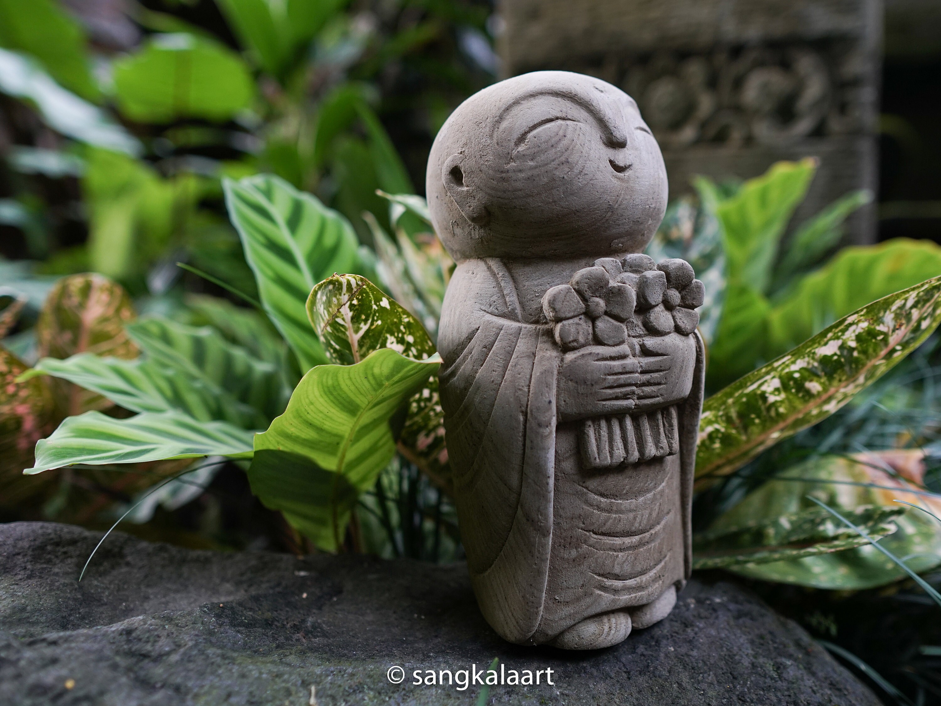 Stone Buddha Jizo Praying Sculpture Jizo Figure Japanese - Etsy