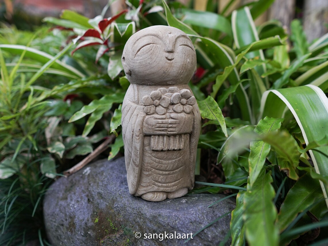 Stone Buddha Jizo Praying Sculpture Jizo Figure Japanese - Etsy