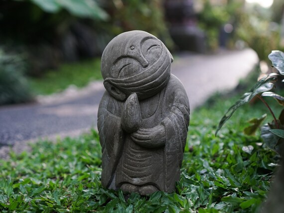 Jizo With Mask Jizo on Pandemic Covid Jizo Stone Carving - Etsy