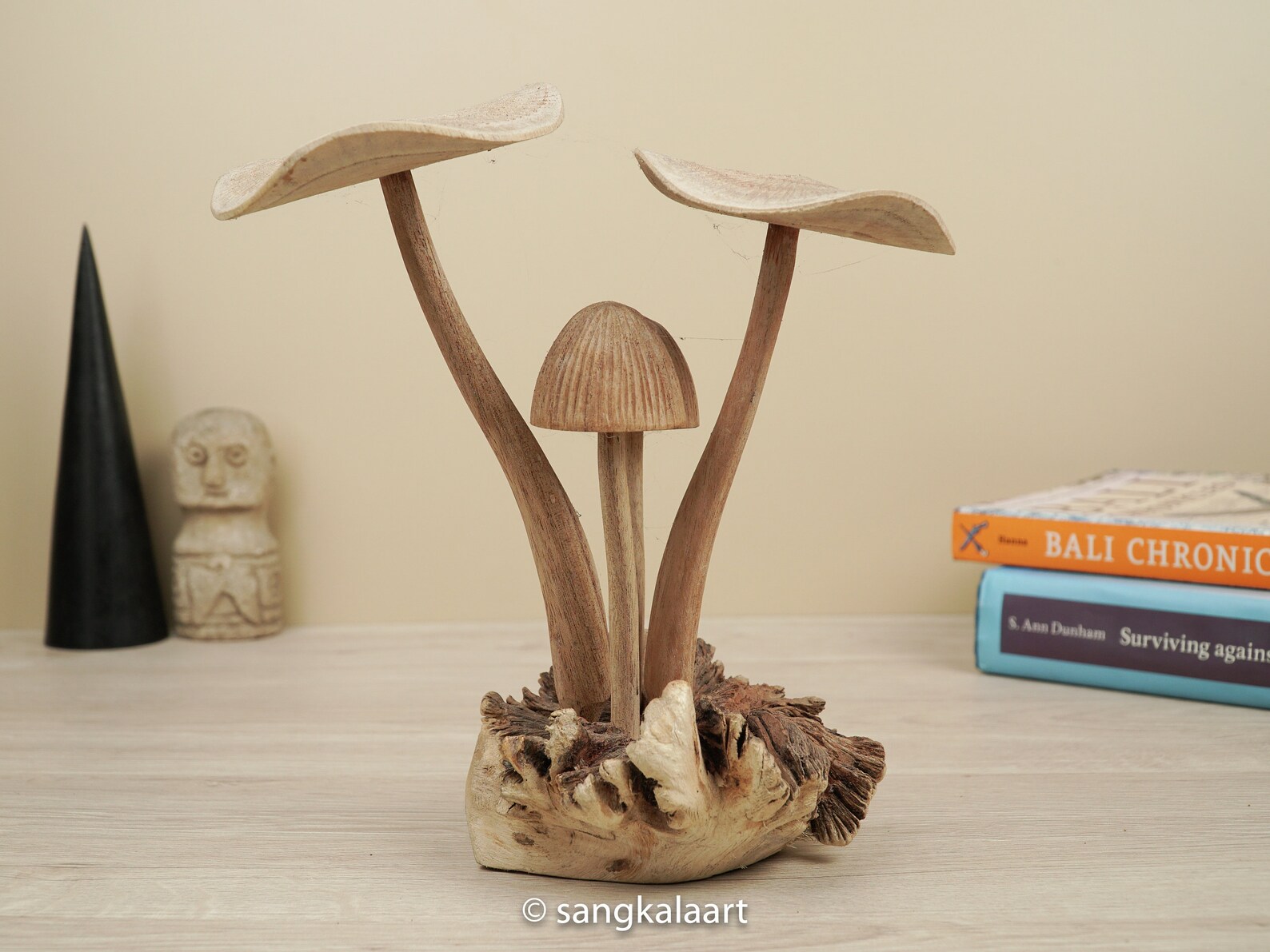 Mushroom Sculpture Unique Figurine Wooden Statue Wood - Etsy