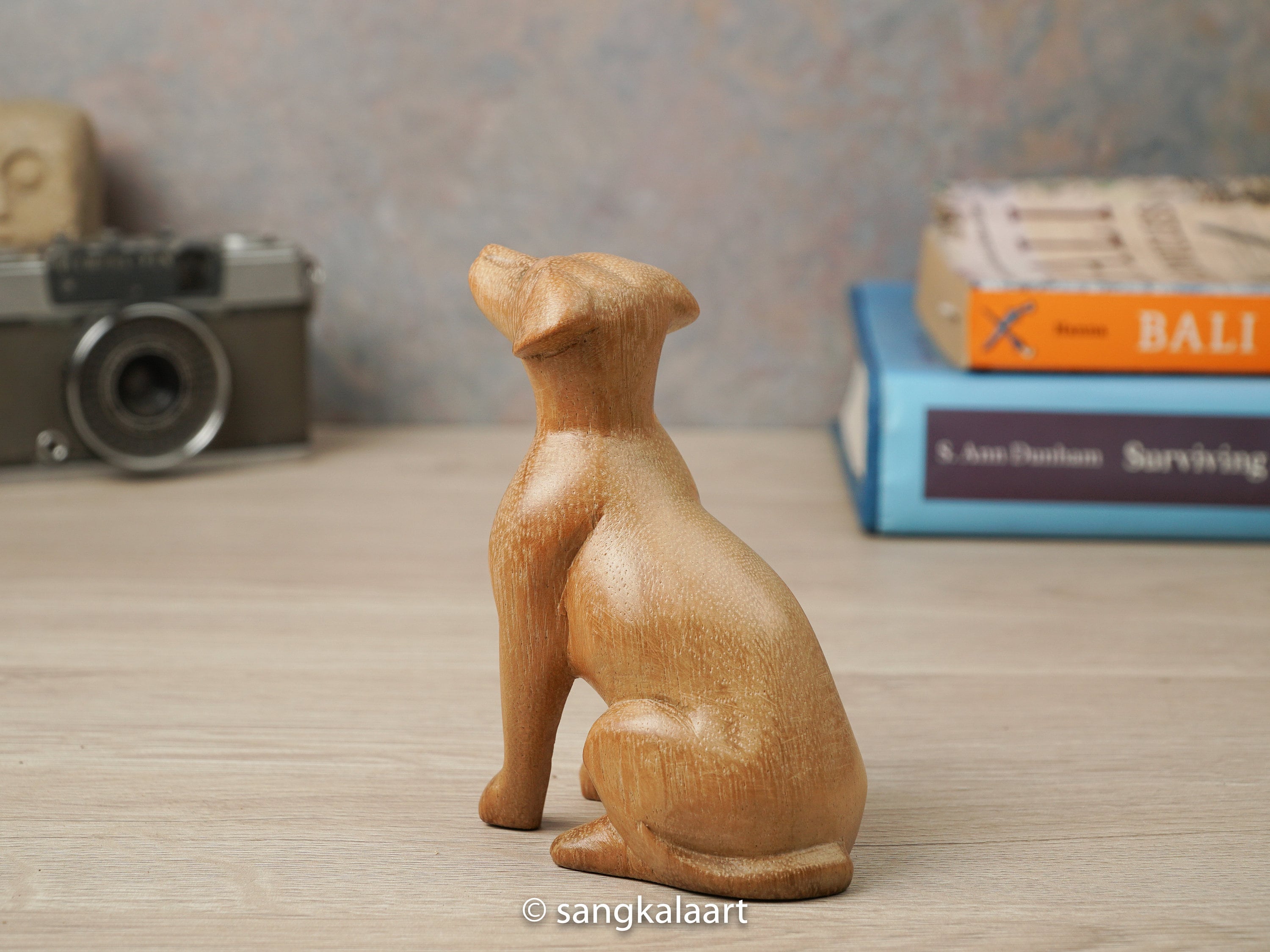 Wooden Dog Statue Animal Wood Carving Handmade Handcraft - Etsy