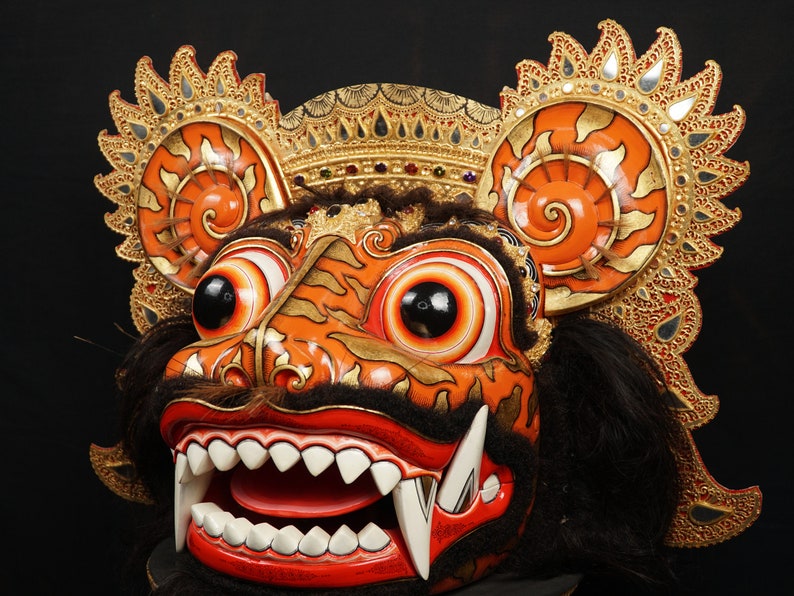 Premium Balinese Tiger Barong Mask Barong Dance Traditional - Etsy