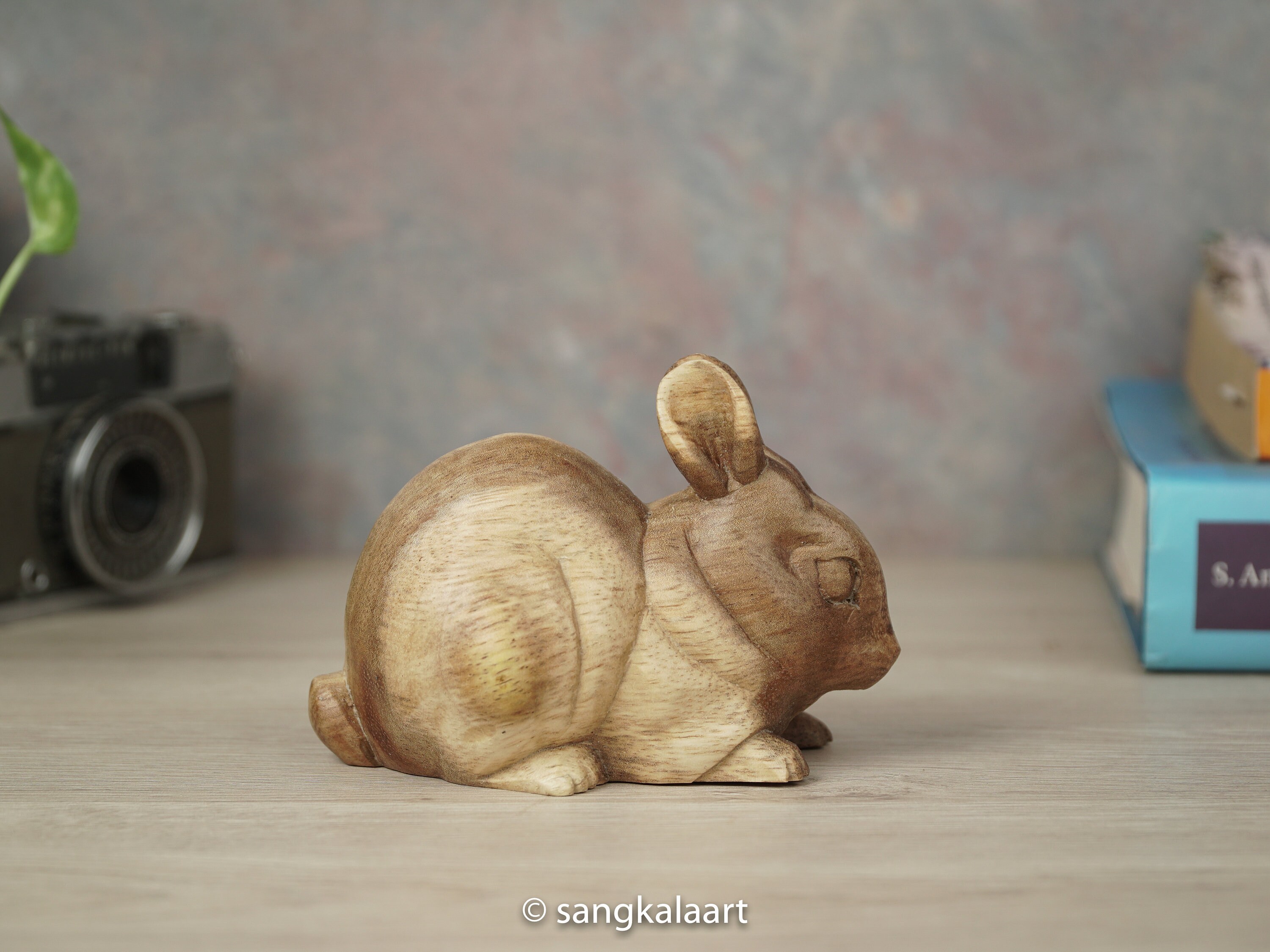 Wooden Rabbit Sculpture Rabbit Statue Wood Carving Hand | Etsy