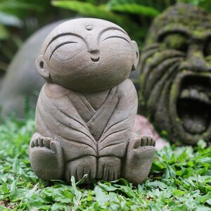 Jizo Stone Statue 7.8" Inch - 20, Guardian Jizo, Jizo Statue, Stone ...