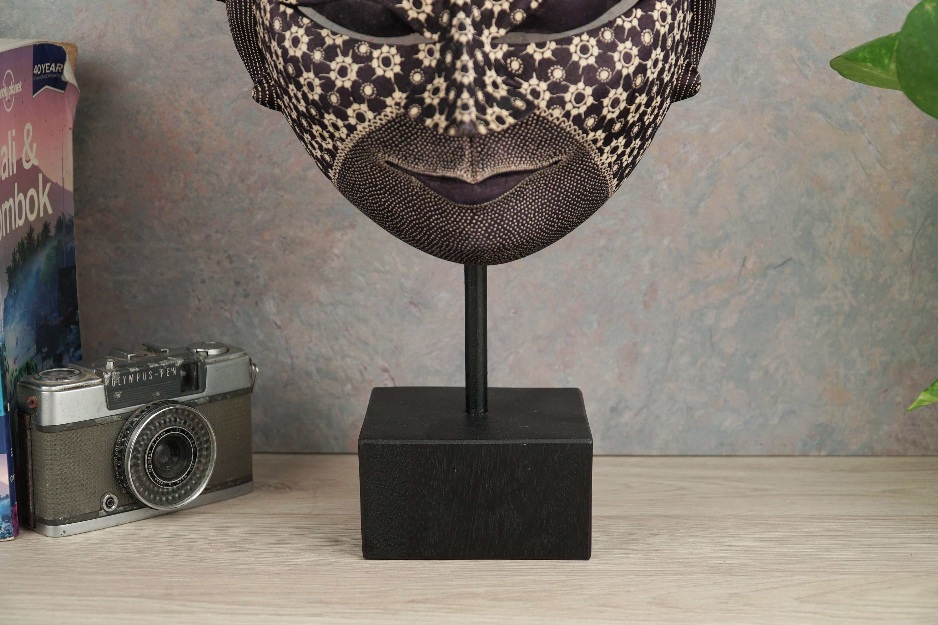 Indonesia Batik Mask Sculpture Batik Pattern Indonesia - Etsy