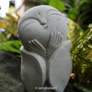 Solid Stone Jizo Sculpture, Jizo Figure, Buddha Jizo, Stone Jizo, Stone ...