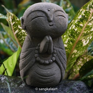 Solid Stone Jizo Statue, Jizo Statue, Jizo Stone, Stone Statue, Stone ...