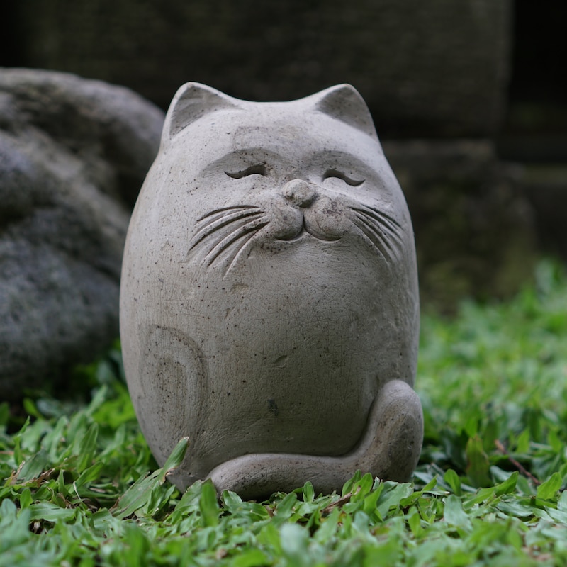 Sculpture en pierre de chat - Etsy France