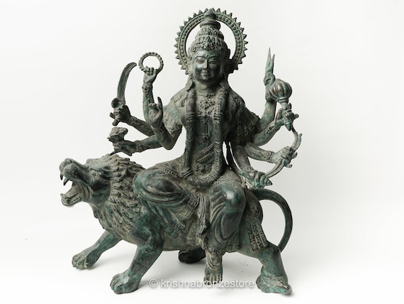 Goddess Durga Lord Parvati Lord Kali Bronze Statue | Etsy