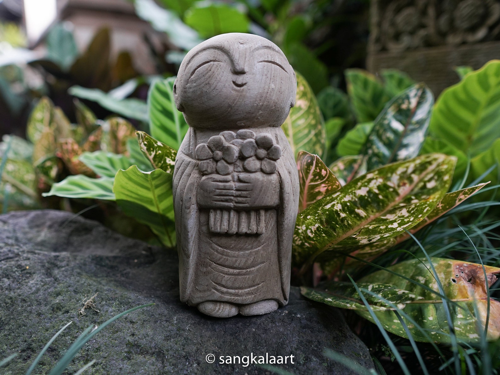 Stone Buddha Jizo Praying Sculpture Jizo Figure Japanese - Etsy