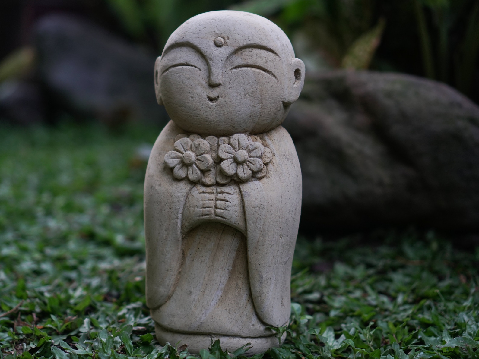 Large Jizo Statue, Jizo Stone Carving, Buddha Jizo, Japanese Jizo ...