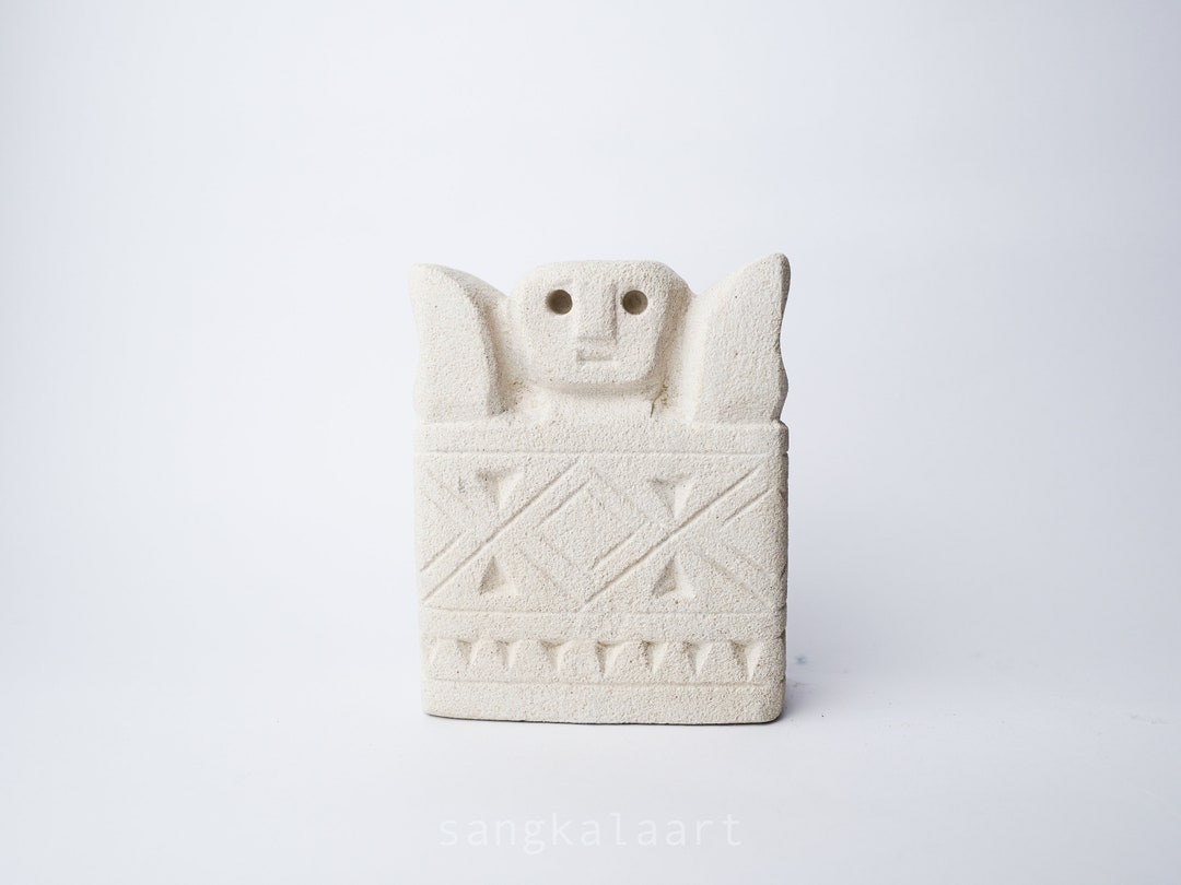 Primitive Statue, Natural River Stone, Sculpture, Hand Carved, Handmade ...