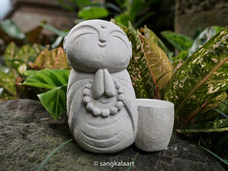 Stone Buddha Jizo Praying Sculpture Jizo Figure Japanese - Etsy
