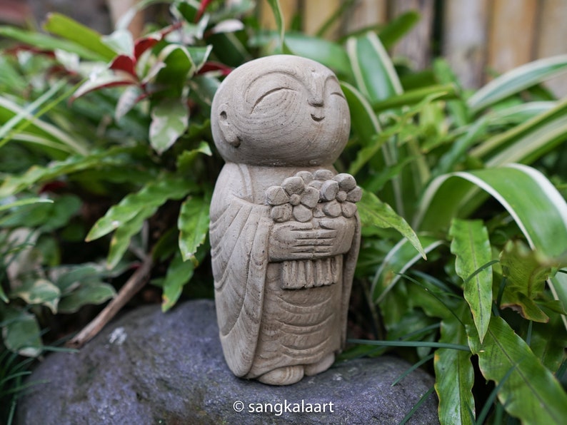 Stone Buddha Jizo Praying Sculpture Jizo Figure Japanese - Etsy