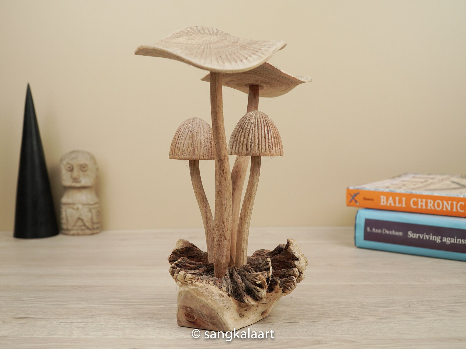 Mushroom Sculpture Unique Figurine Wooden Statue Wood - Etsy