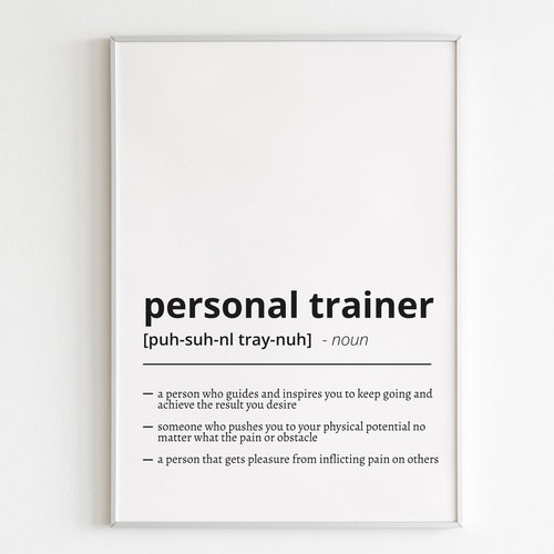 Personal Trainer Definition Print - Etsy