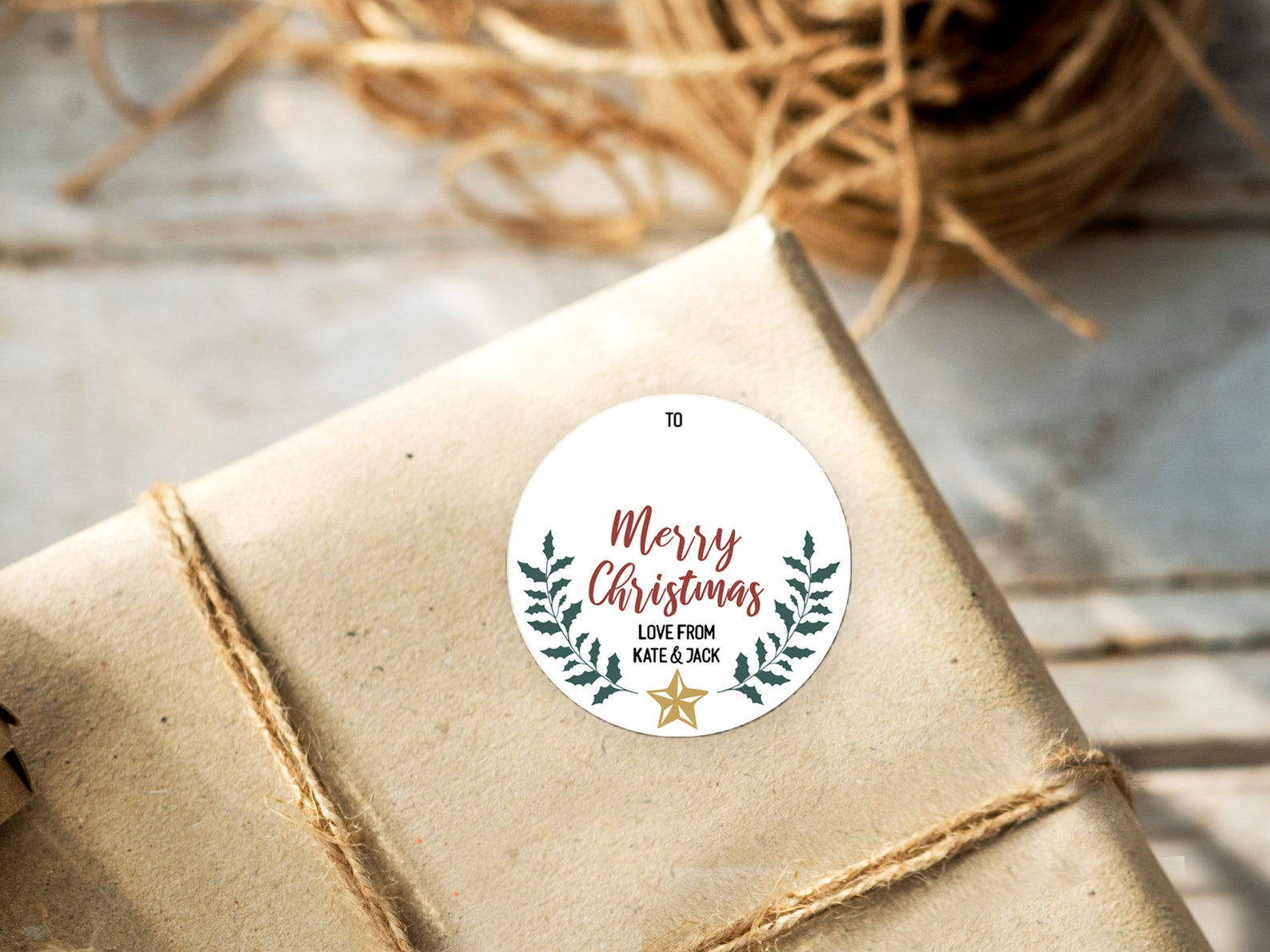 24 Personalised Christmas Stickers | Christmas Gift Labels | Custom ...