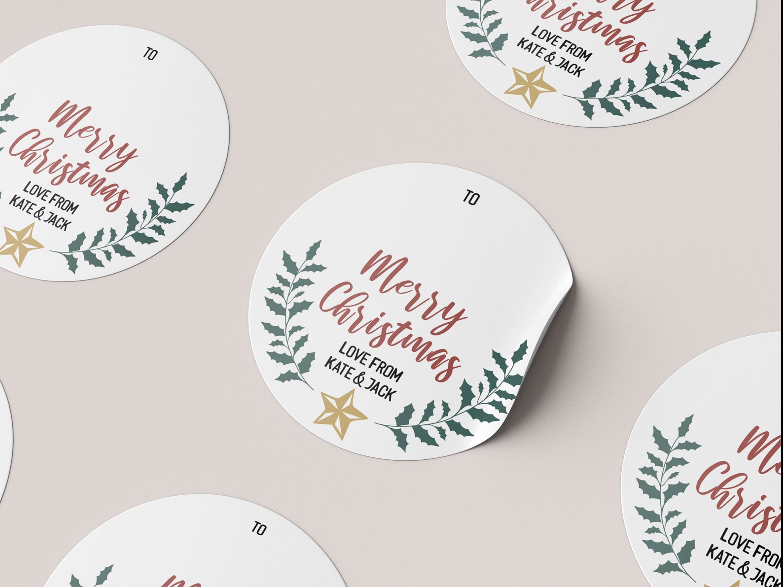 24 Personalised Christmas Stickers | Christmas Gift Labels | Custom ...