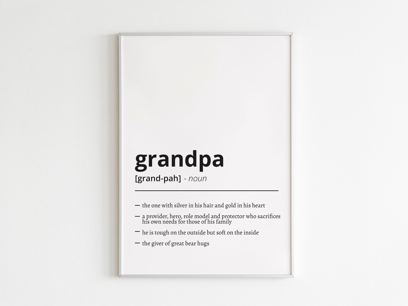 Grandpa Definition Print Grandpa Quote Print Family - Etsy