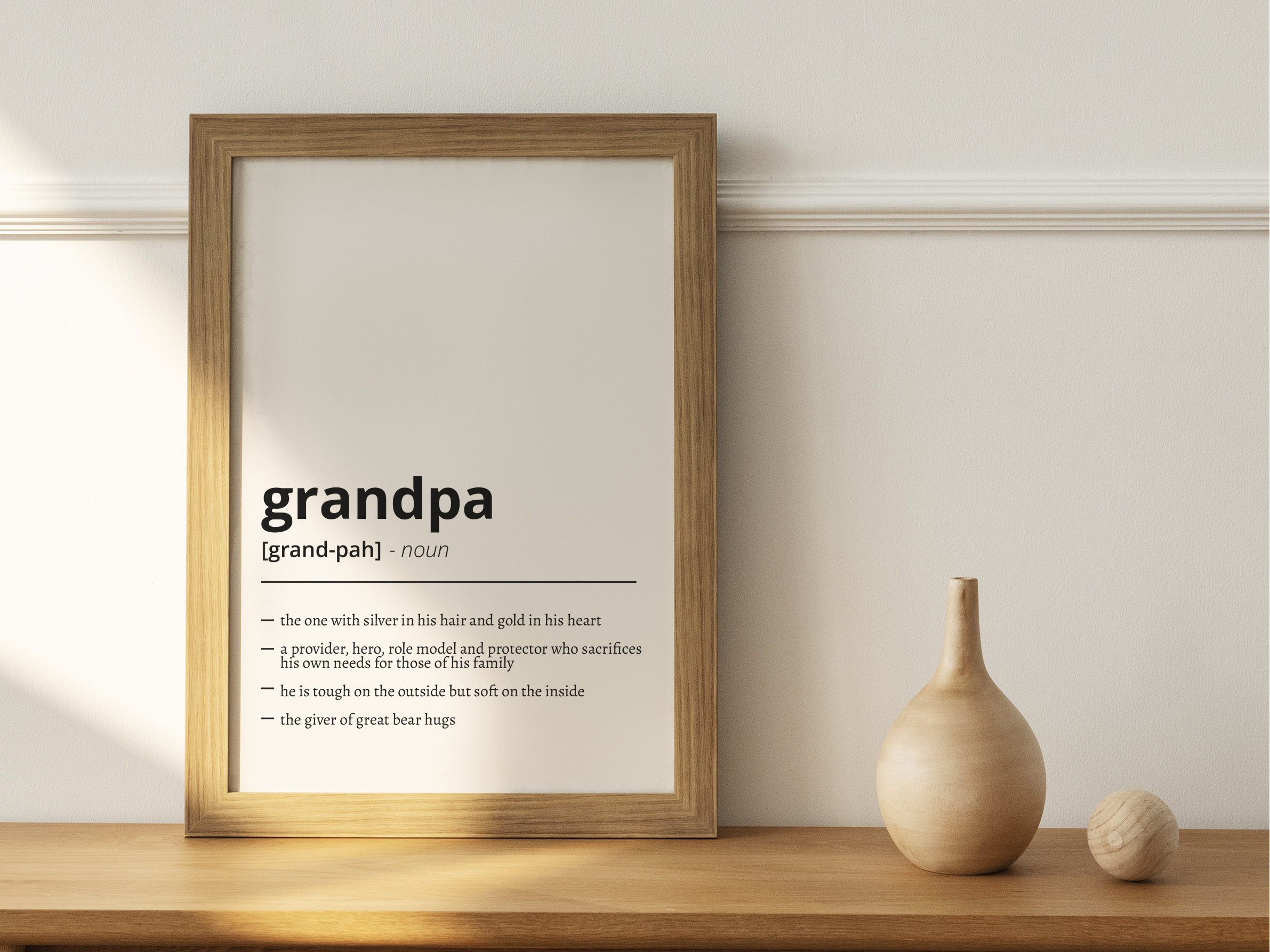 Grandpa Definition Print Grandpa Quote Print Family - Etsy