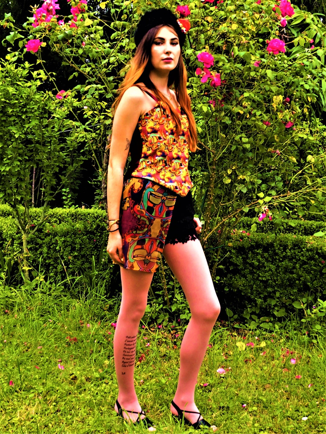 Baroque Silk Satin Bustier Set With Creative Design and Asymmetrical ...