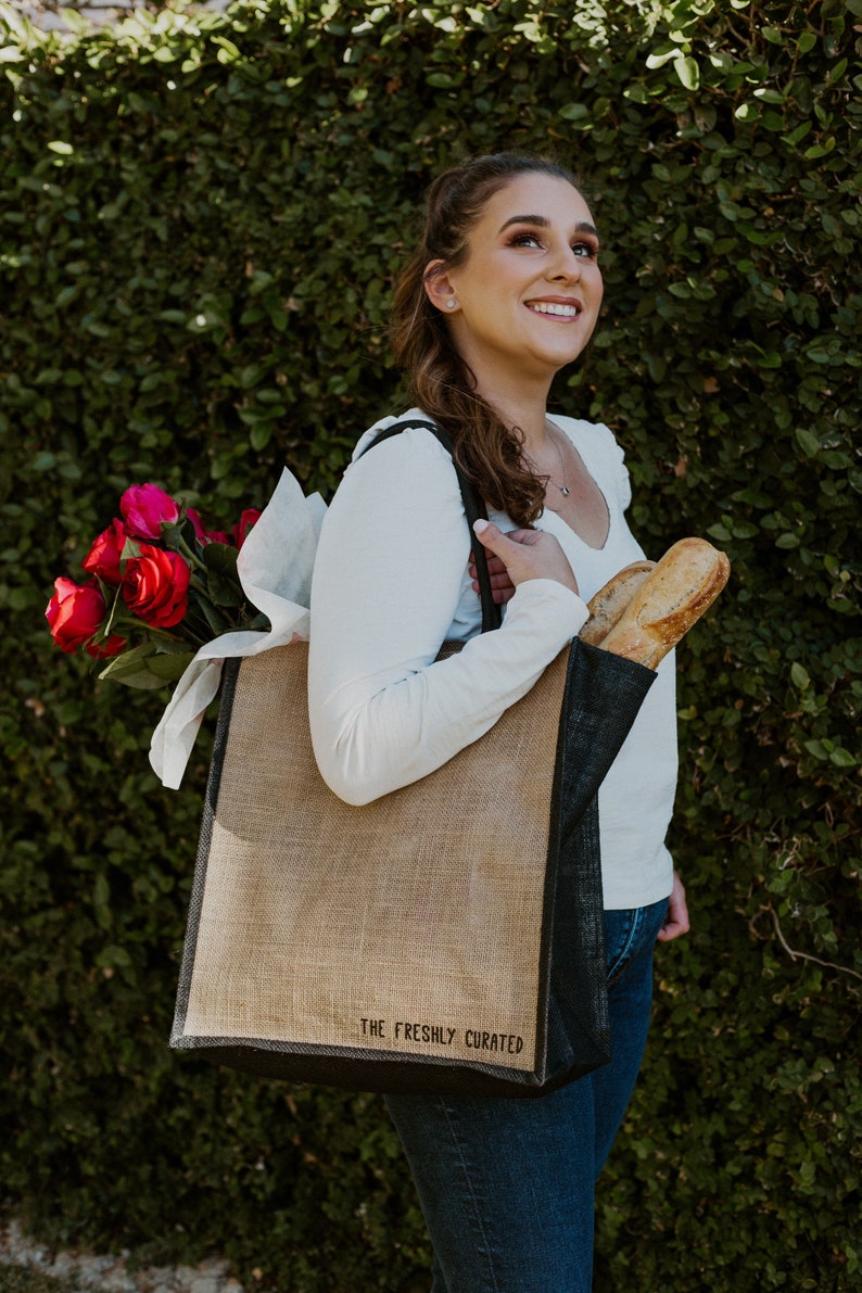 6 Pack Black Farmer's Market Bag - Etsy